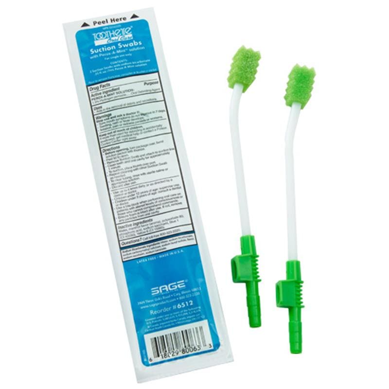 Sage Products Oral Suction Swab System Single Use (Pack of 4) | ShelHealth