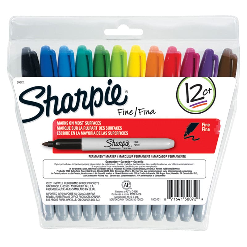 Sanford Sharpie Fine 12-Color Set Markers Felt Point (Pack of 2 ...