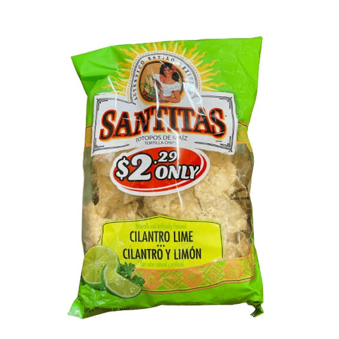 Santitas Tortilla Chips Cilantro Lime, 10.5 oz. | ShelHealth