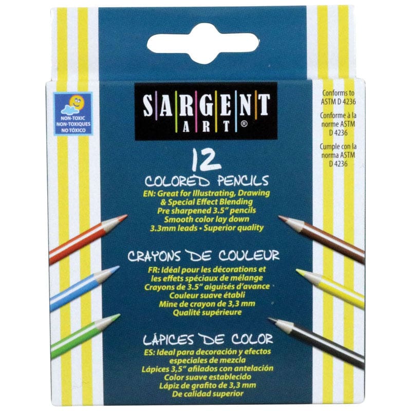 Sargent Art Half-Sized Colored Pencils 12 Color Set (Pack of 12 ...