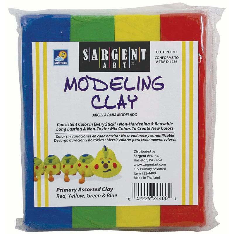 Sargent Art Modeling Clay Primary Colors (Pack of 12) | ShelHealth