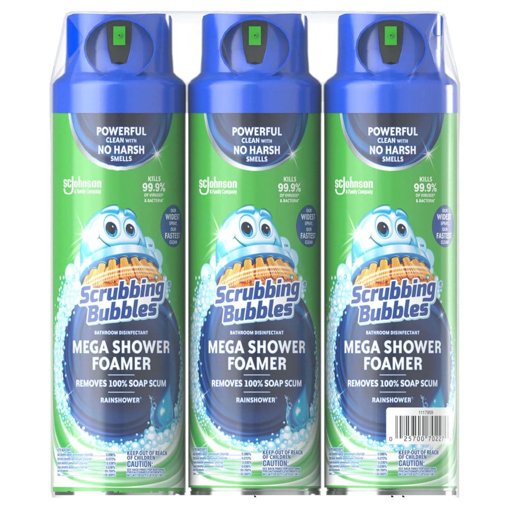 Scrubbing Bubbles Mega Shower Foamer Aerosol, Rainshower (20 oz., 3 ct ...