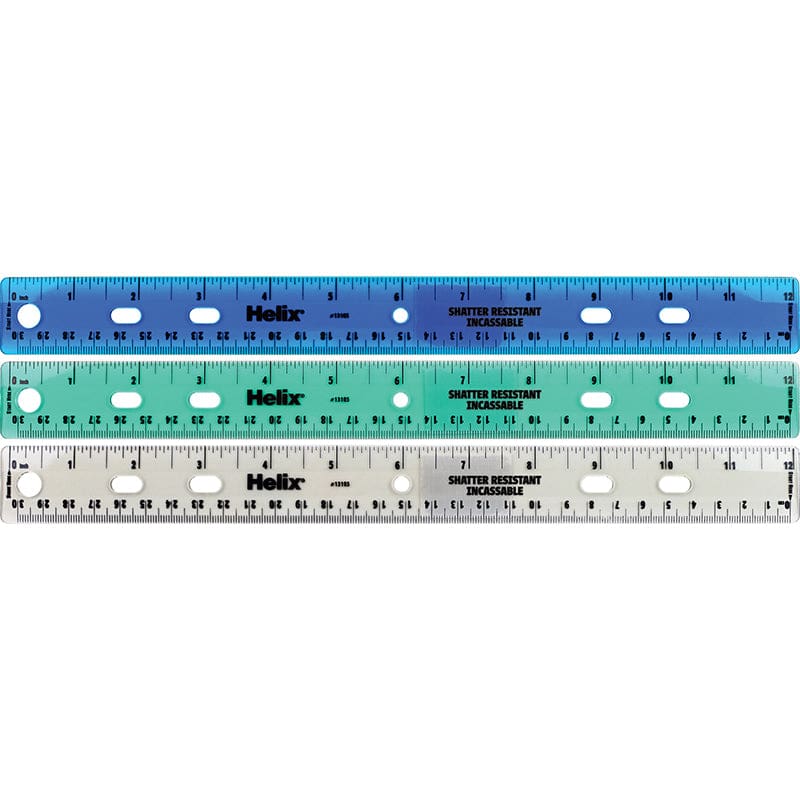 Shatter Resis Ringbinder Ruler 12In (Pack of 12) | ShelHealth