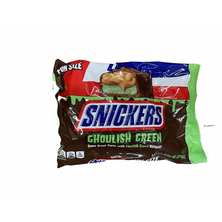 SNICKERS Ghoulish Green Halloween Chocolate Candy Bars- 9.69 oz Bag ...