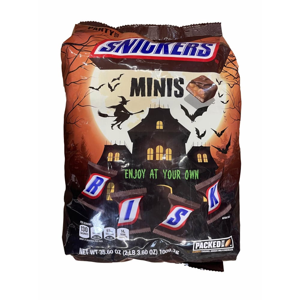 Snickers Minis Size Chocolate Candy Bar Bulk Risk Halloween Assortment ...