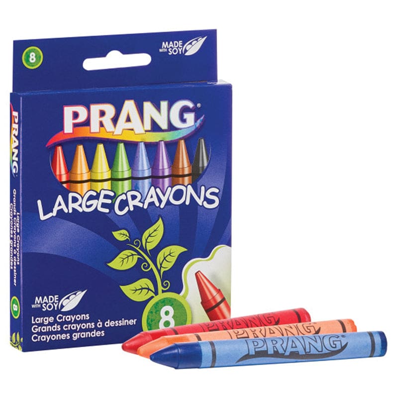 Soybean Crayons Large 8 Colors Prang (Pack of 12) | ShelHealth