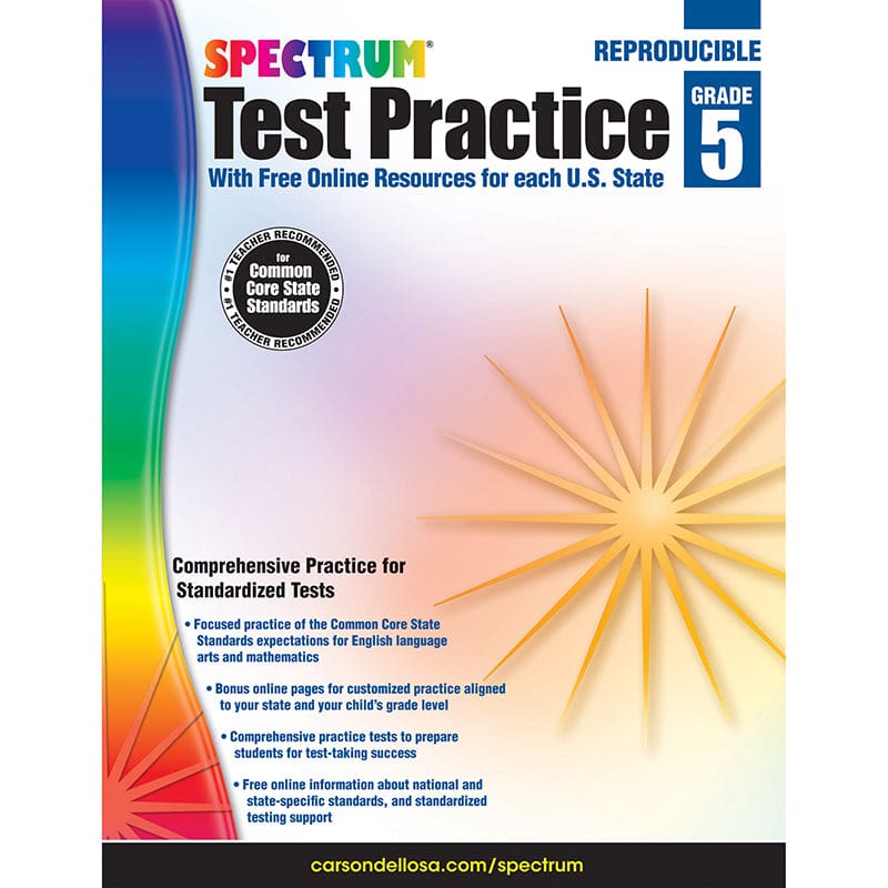 Spectrum Test Practice Wrkbk Gr 5 (Pack of 2) | ShelHealth
