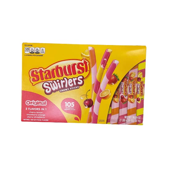 Starburst Swirlers Chewy Candy Sticks, Variety Pack, 105 ct. | ShelHealth