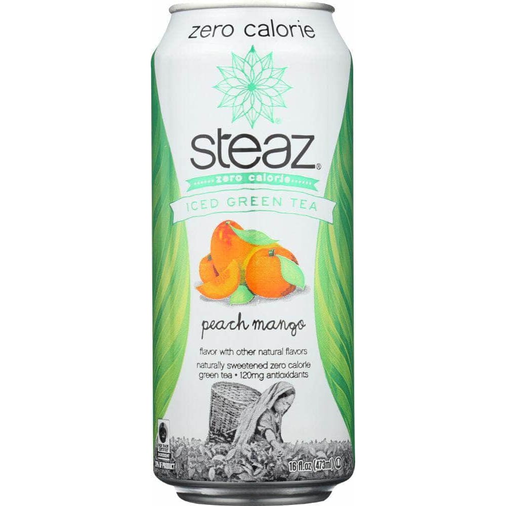 Steaz Zero Calorie Iced Green Tea Peach Mango, 16 Oz (Case of 5 ...