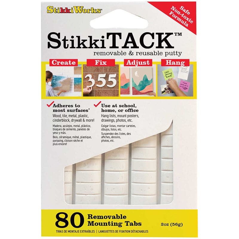 Stikki Tack 80 White Tabs (Pack of 12) | ShelHealth
