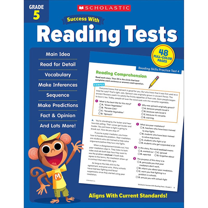 Success With Reading Tests Gr 5 (Pack of 8) | ShelHealth