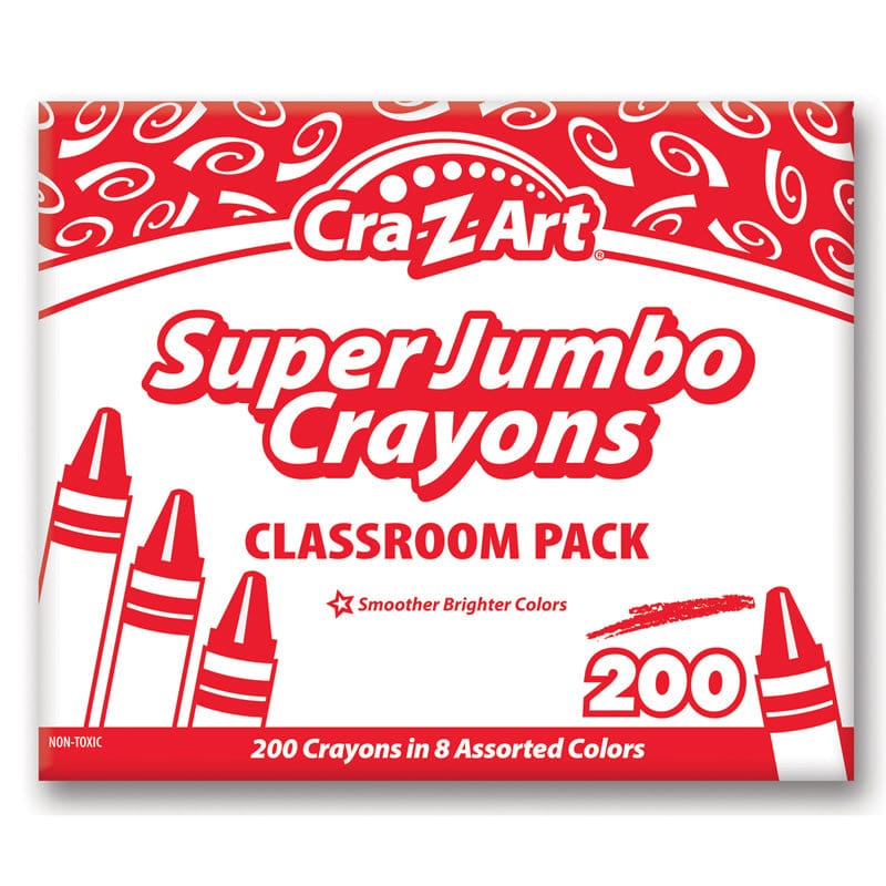 Supr Jumbo Crayon Class Pack Of 200 Cra-Z-Art | ShelHealth