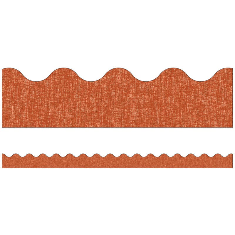 Terracotta Linen Scalloped Borders Lets Explore (Pack of 10) | ShelHealth