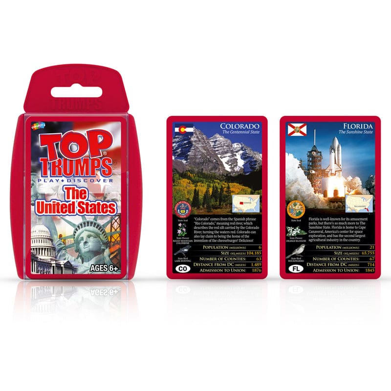 The United States Top Trumps Card Game (Pack of 12) | ShelHealth