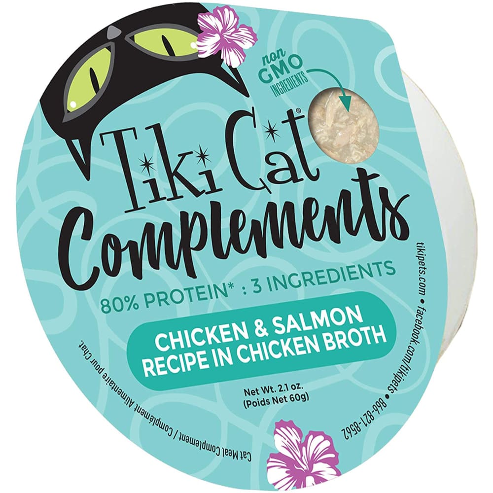 Tiki Pets Cat Complements Chicken and Salmon 2.1oz. (Case Of 8 ...