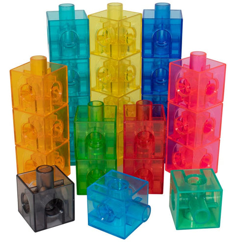 Translucent Link Cubes Construction Toy (Pack of 2) | ShelHealth