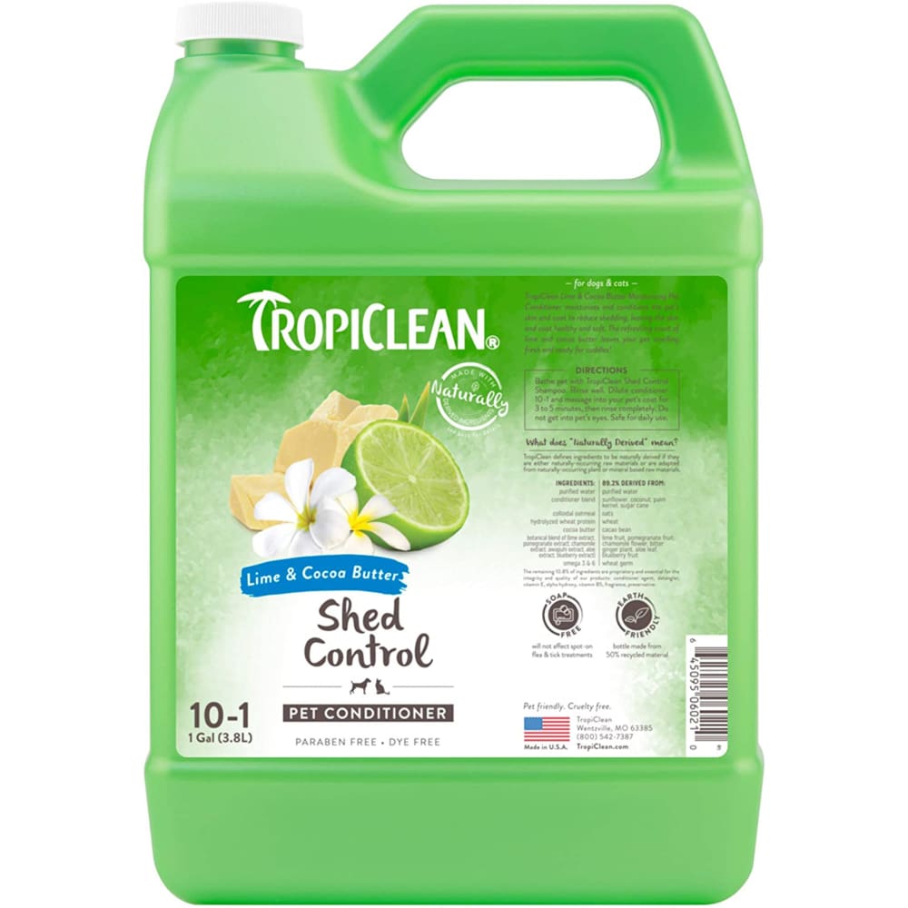 TropiClean Lime and Cocoa Butter Shed Control Conditioner for Pets 1 ...