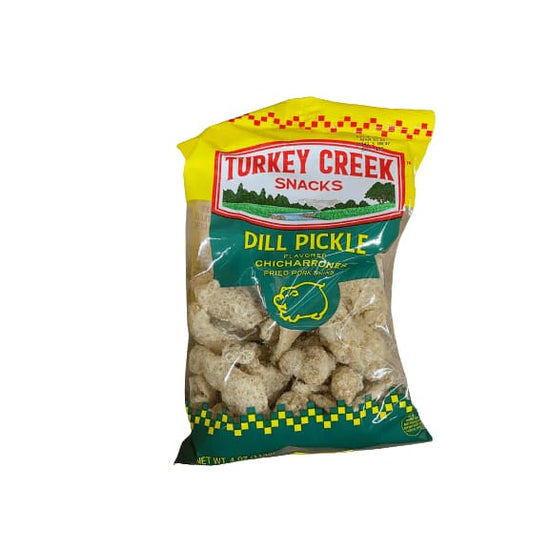 Turkey Creek Dill Pickle Pork Rinds, 4 oz. | ShelHealth