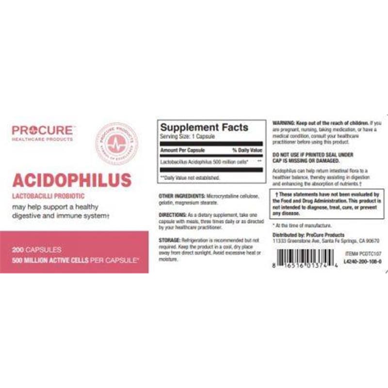 TwinMed Acidophilus Probiotic Caps Bt200, Box of 200 (Pack of 3 ...