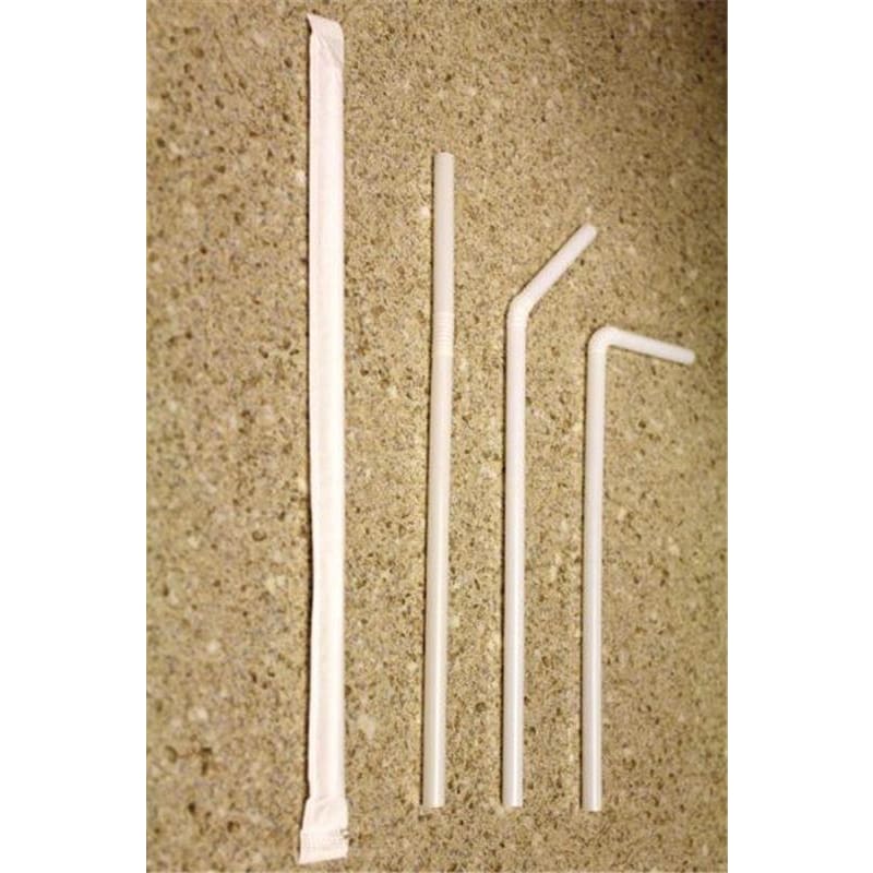 TwinMed Straw Flexible 7-3/4" Wrapped, Box of 400 (Pack of 5) | ShelHealth