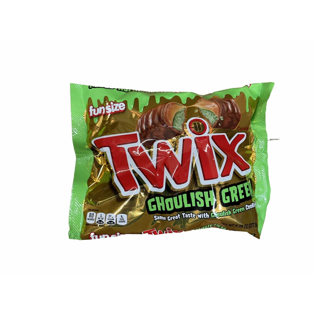 Twix Ghoulish Green Halloween Fun Size Chocolate Bars - 9.8 oz Bag | ShelHealth
