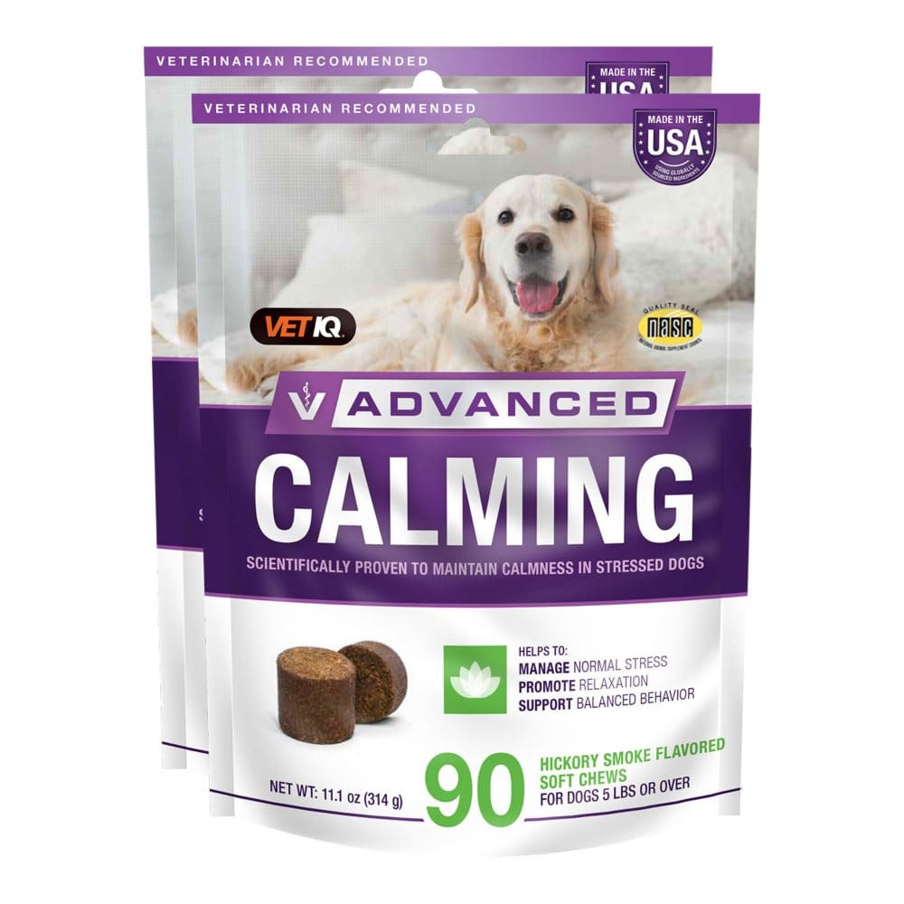VETIQ Advanced Calming Soft Dog Chews, Hickory Smoke Flavored (90 ct ...