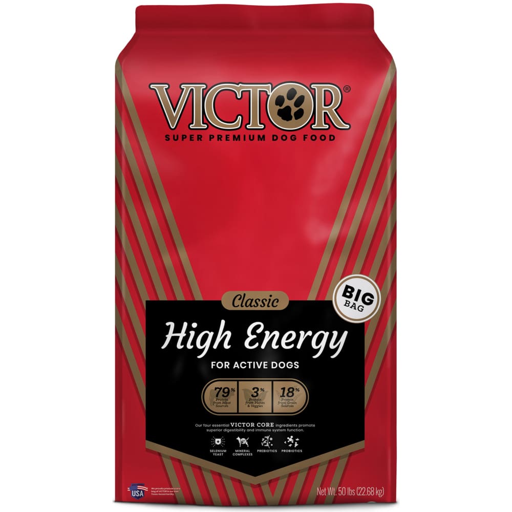 Victor Super Premium Dog Food High Energy 50 lb | ShelHealth