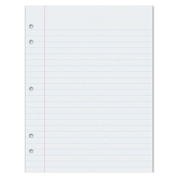 Writing Paper 500 Sht 8 X 10.5 3/8 In Rule 5 Hole Punch (Pack of 6 ...