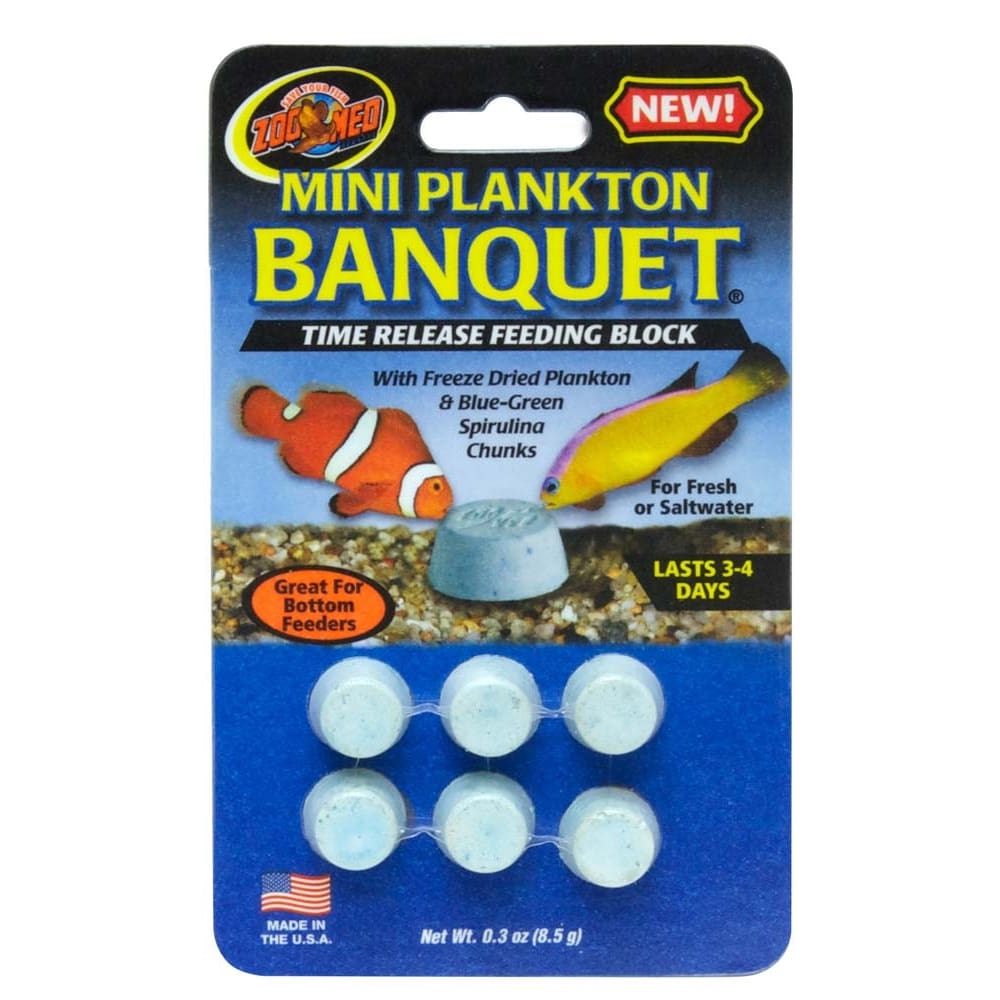 Zoo Med Plankton Banquet Fish Feeding Block 0.3 oz Mini | ShelHealth