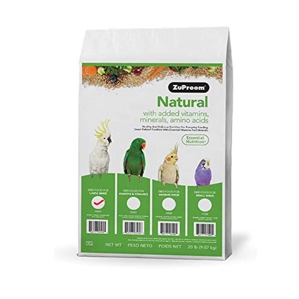 ZuPreem Natural Pelleted Bird Food for Large Birds 20 lb | ShelHealth